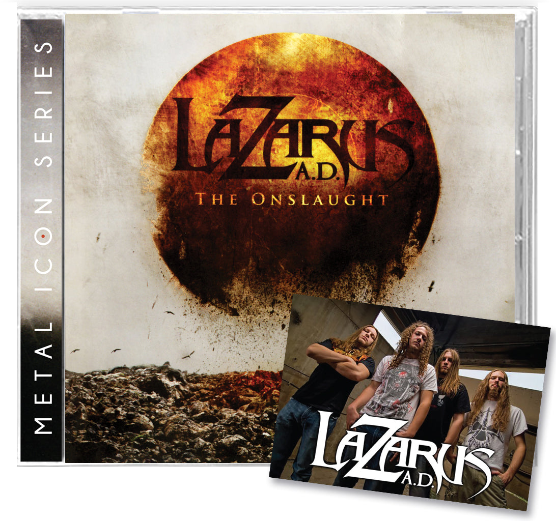 LAZARUS A.D. - THE ONSLAUGHT + Ltd Card (*CD, 2023, Brutal Planet) eli ...